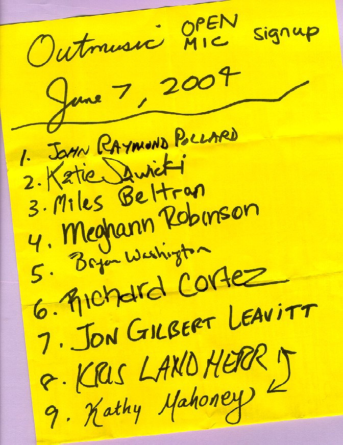 June 2004 Open Mic